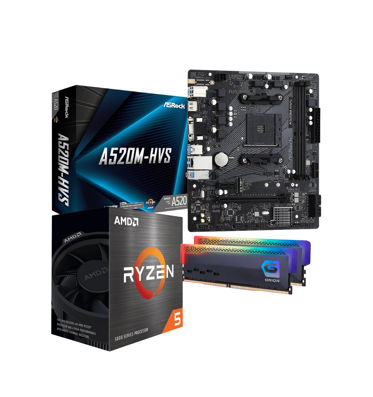 ASRock A520M-HVS AMD RYZEN 5 5600 Upgrade Kit – Turbo Tortoise Tech