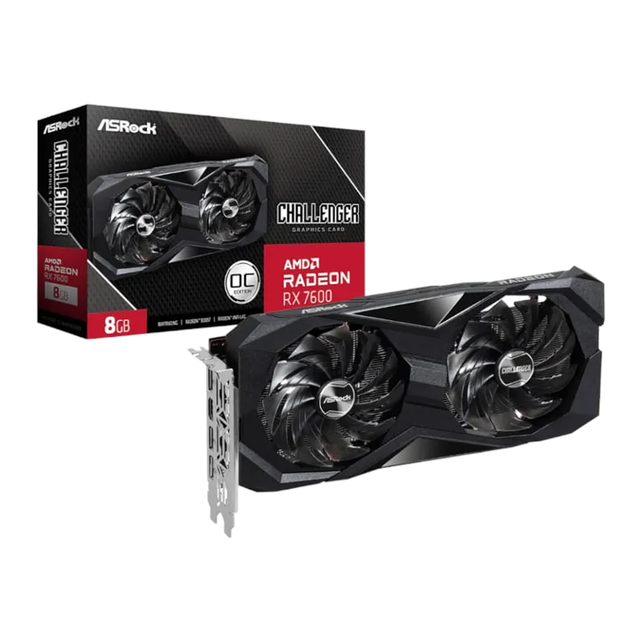ASRock Radeon RX7600 Challenger 8G OC GDDR6 128-BIT Graphics Card ...