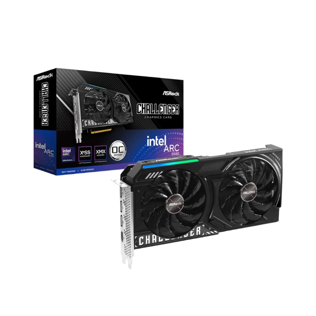 ASRock Intel Arc B580 Challenger OC 12GB GDDR6 192-BIT Graphics Card ...