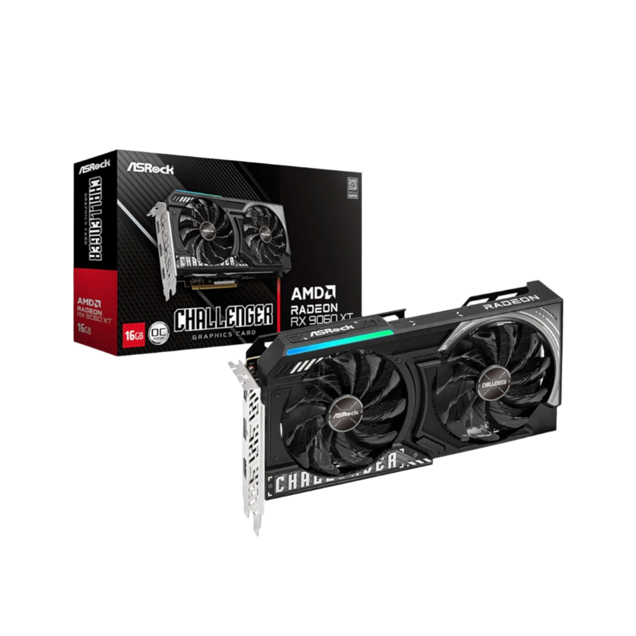 ASRock Radeon RX 9060 XT Challenger 16GB OC Graphics Card (RDNA™ 4, PC ...